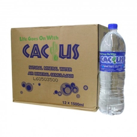 CACTUS Mineral Water Ctn 12 x 1.5L – OFFICEMAJU